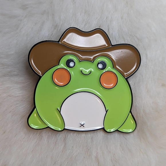 Handmade | Jewelry | Frog With A Cowboy Hat Enamel Pin | Poshmark
